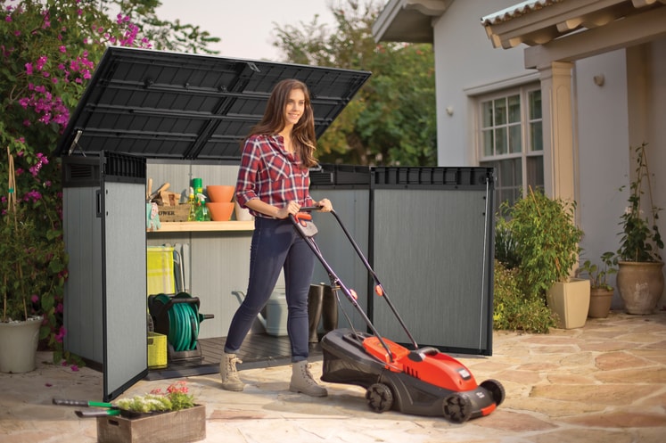 Cobertizo de exterior Grande Store 190,5x109,3x132,5 cm y 1,7m2 - Deco ...