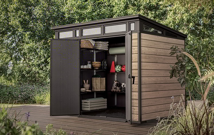 Keter Signature Shed 9x7ft - Ashwood Brown - Keter UK