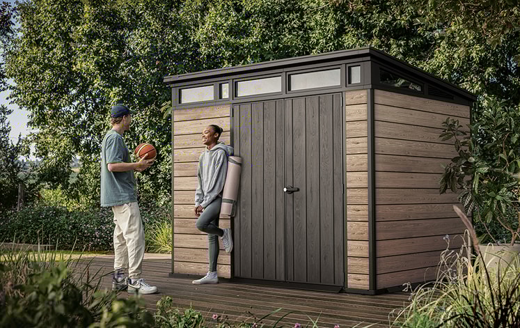 Keter Signature Shed 9x7ft - Ashwood Brown - Keter UK