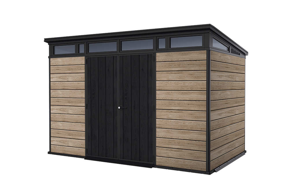 Signature Ashwood Brown Large Storage Shed - 11x7 Shed - Keter US